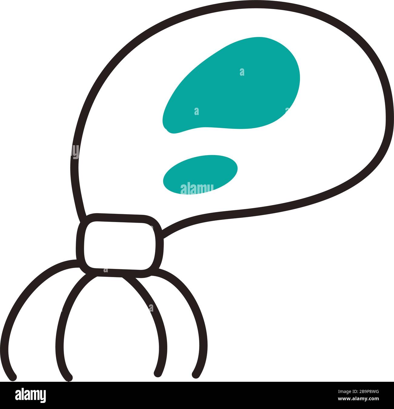 Virus with legs half line half color style icon design, Bacterium ...