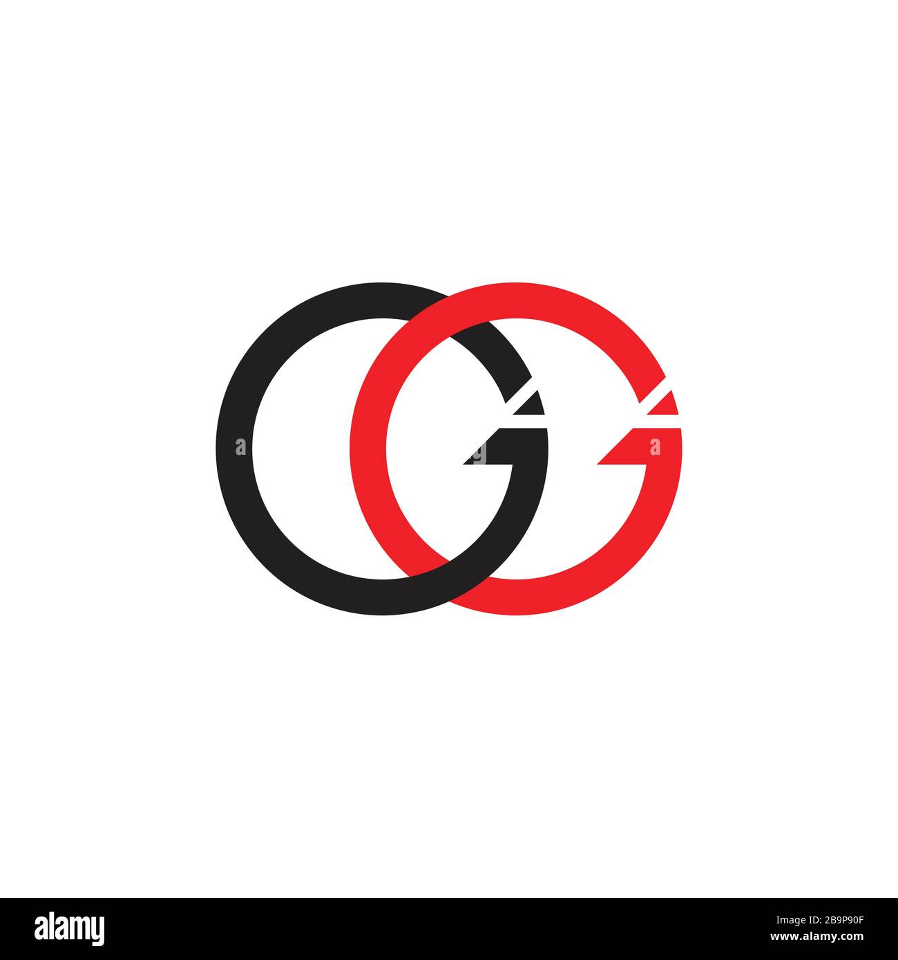 letters gg circle arrow linked geometric logo vector Stock Vector Image ...
