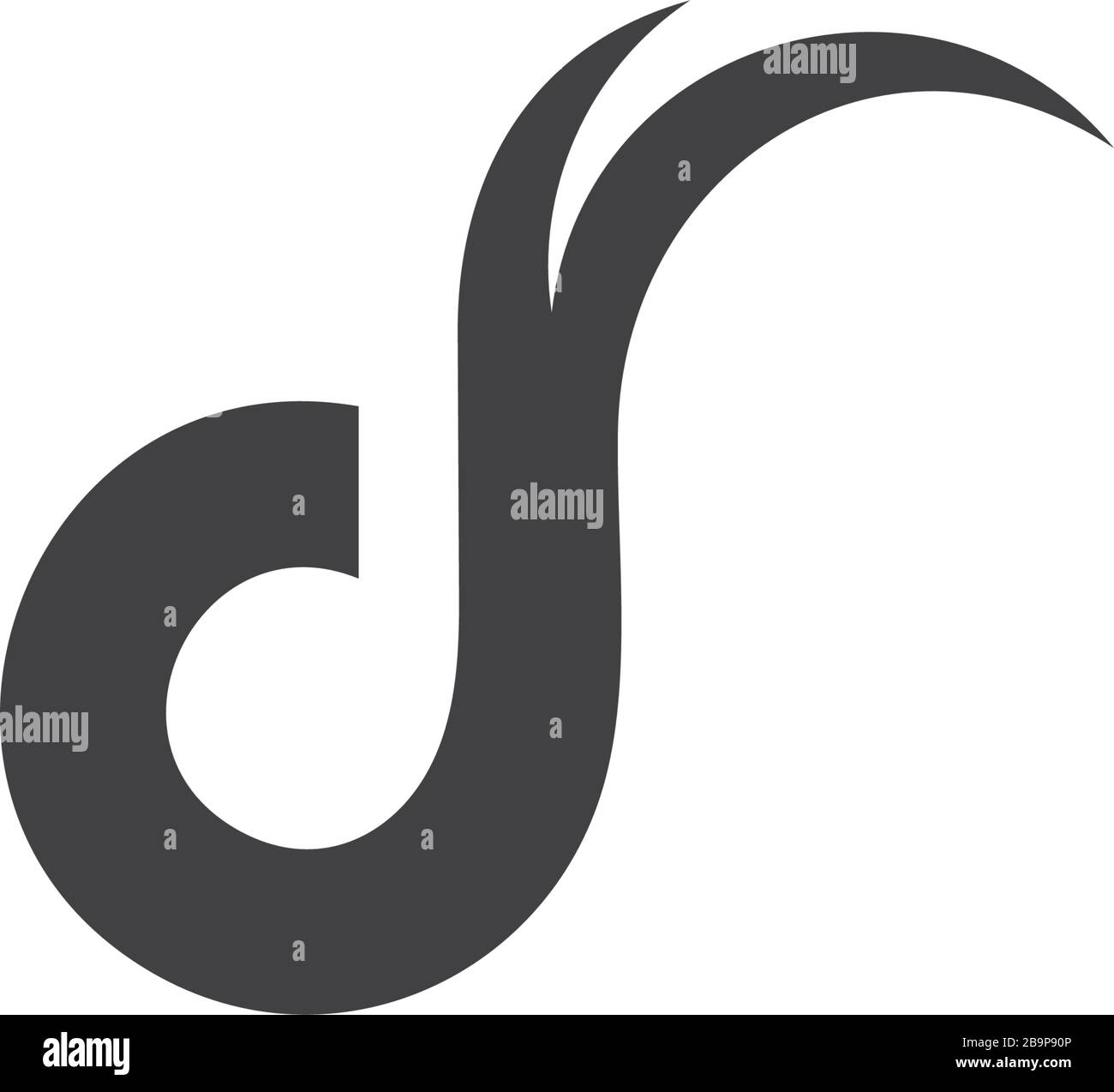 letter d curves geometric smooth design logo vector Stock Vector Image ...