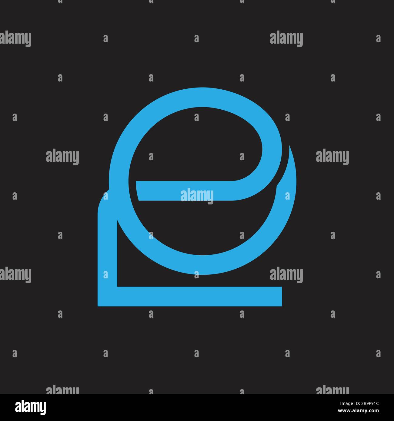 abstract letter 2e lines art logo vector Stock Vector Image & Art - Alamy