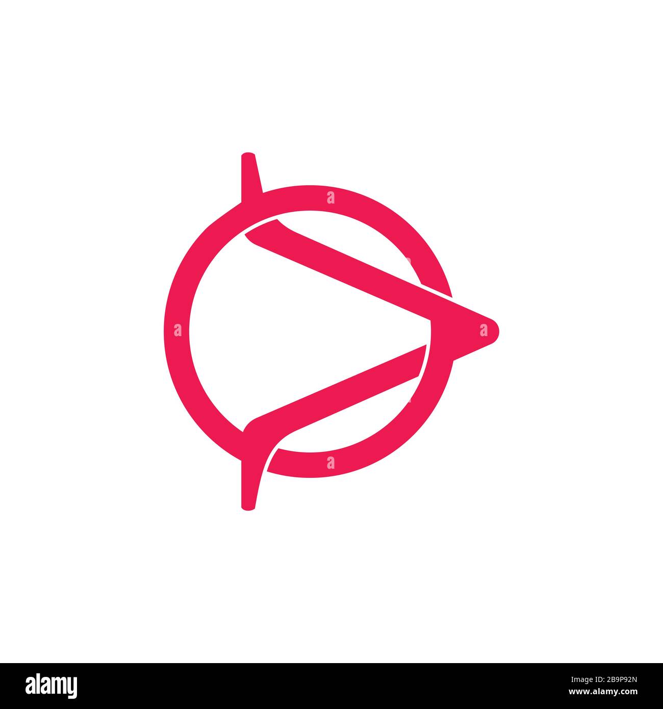 arrow linked line circle logo vector Stock Vector Image & Art - Alamy