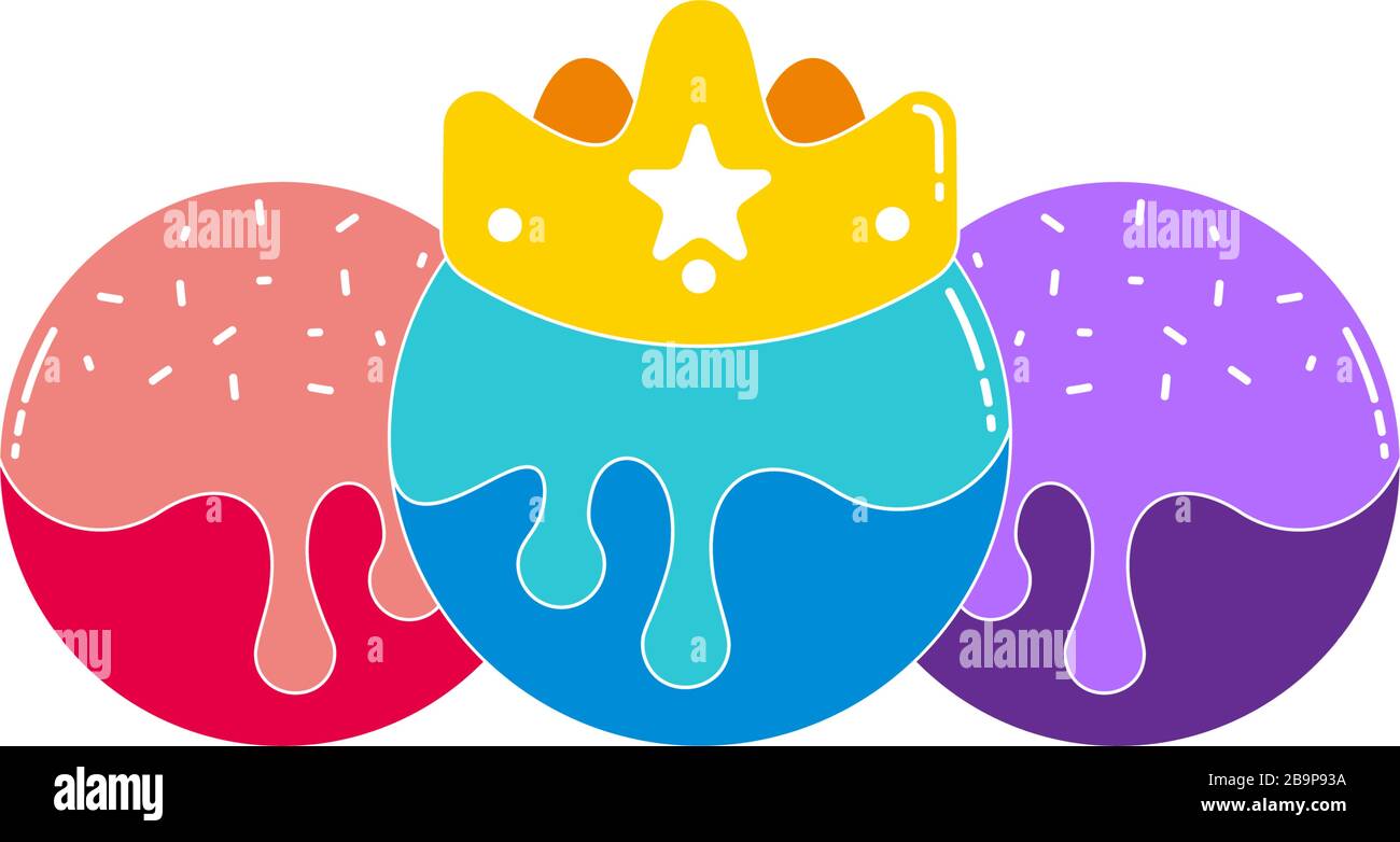 ice cream melting colorful geometric design logo vector Stock Vector ...