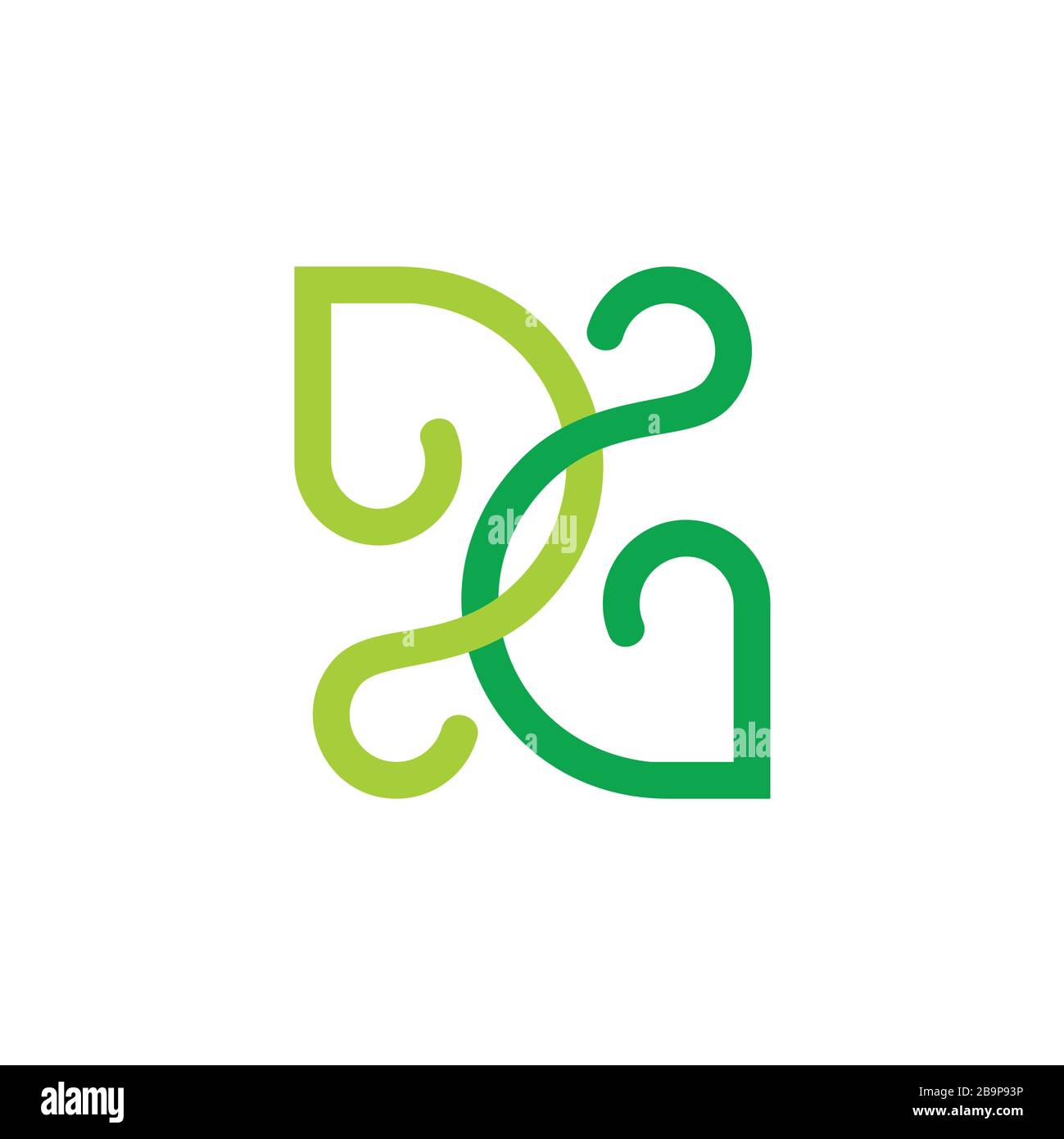 letters dd linked curves line loop design logo Stock Vector Image & Art ...