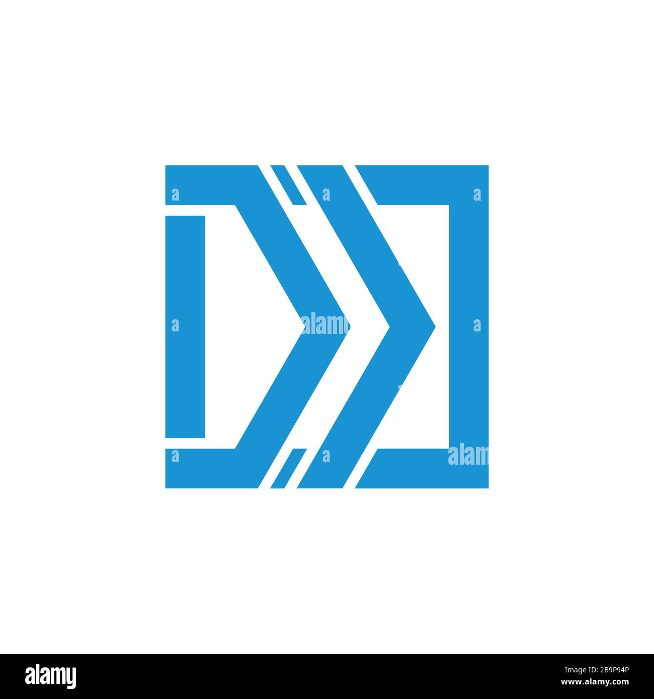 abstract right arrow square geometric logo vector Stock Vector Image ...
