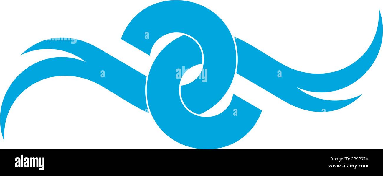 linked motion waves flat curves logo vector Stock Vector Image & Art ...