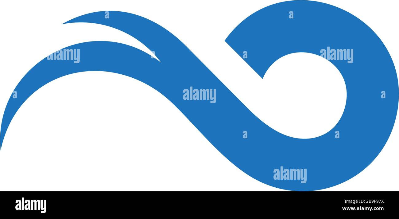 simple geometric motion waves rotation logo vector Stock Vector Image ...