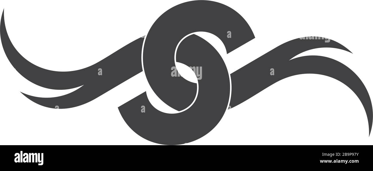 linked wings flat curves logo vector Stock Vector Image & Art - Alamy