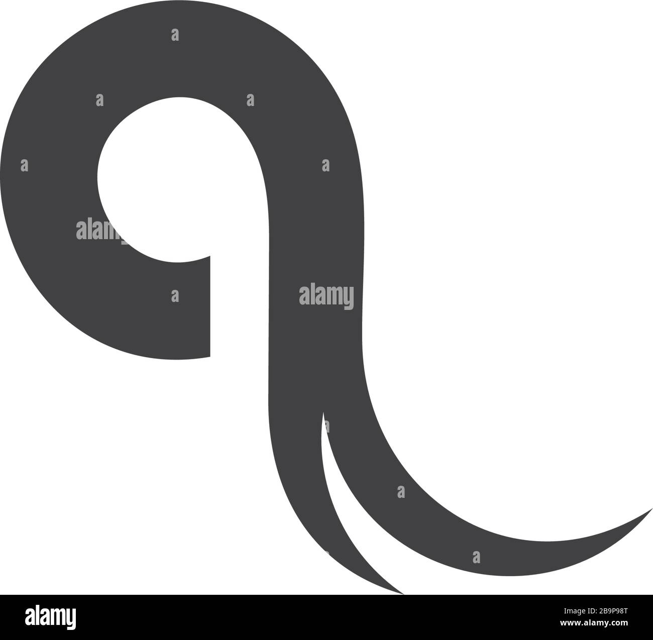 letter q curves geometric smooth design logo vector Stock Vector Image ...