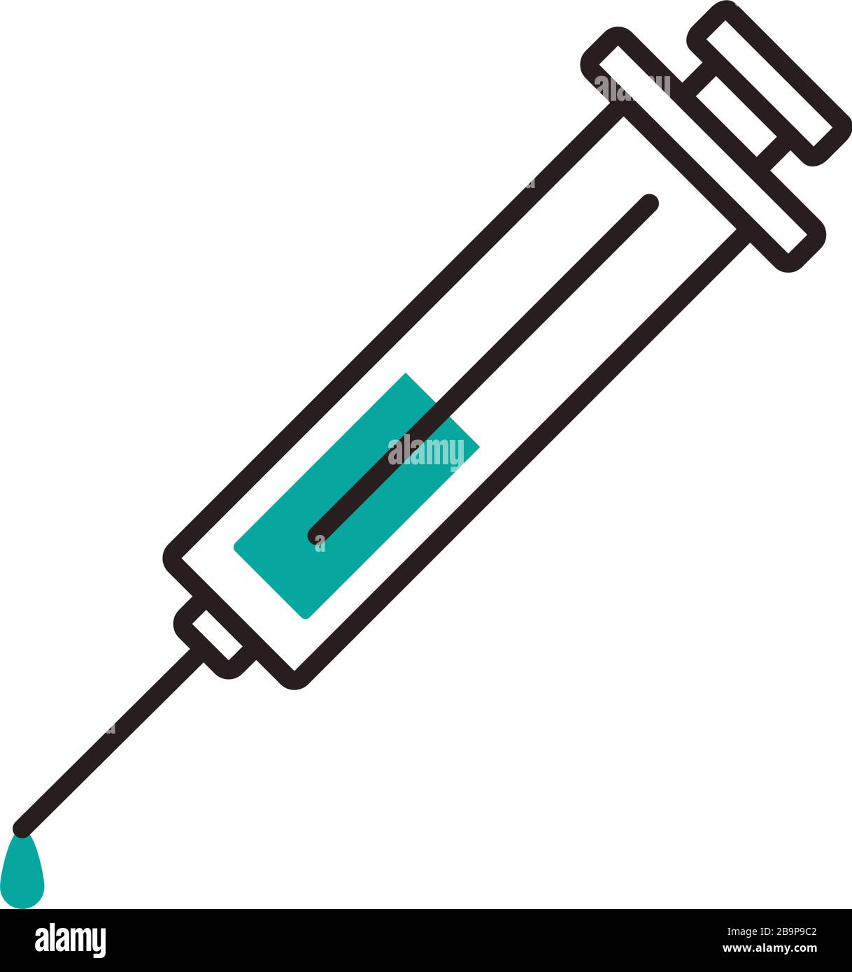 Injection half line half color style icon design, Chemistry science ...