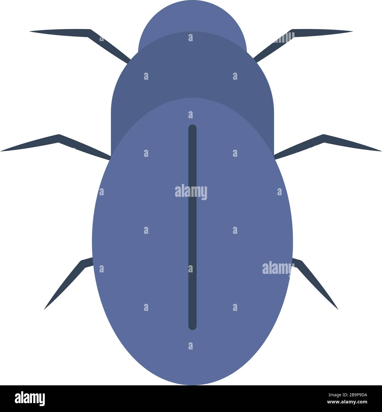 beetle icon over white background, flat style, vector illustration ...