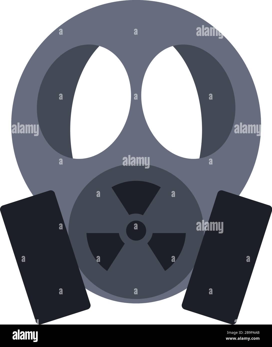 nuclear mask icon over white background, flat style, vector ...