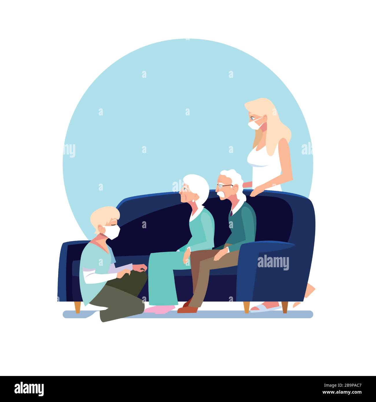 young people take care of elderly vector illustration design Stock ...