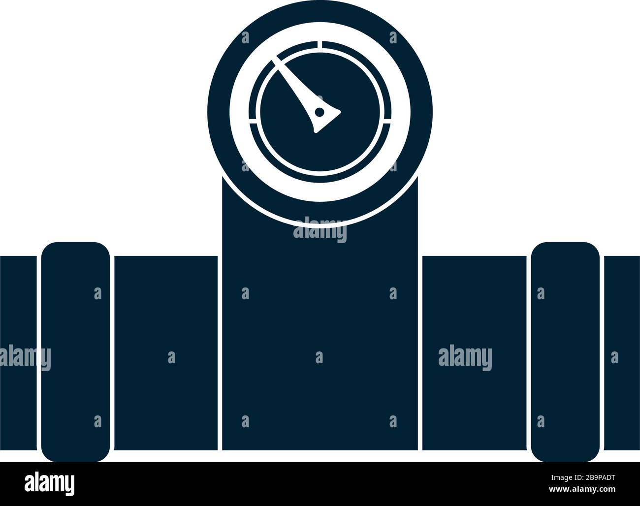 preassure valve icon over white background, silhouette style, vector ...