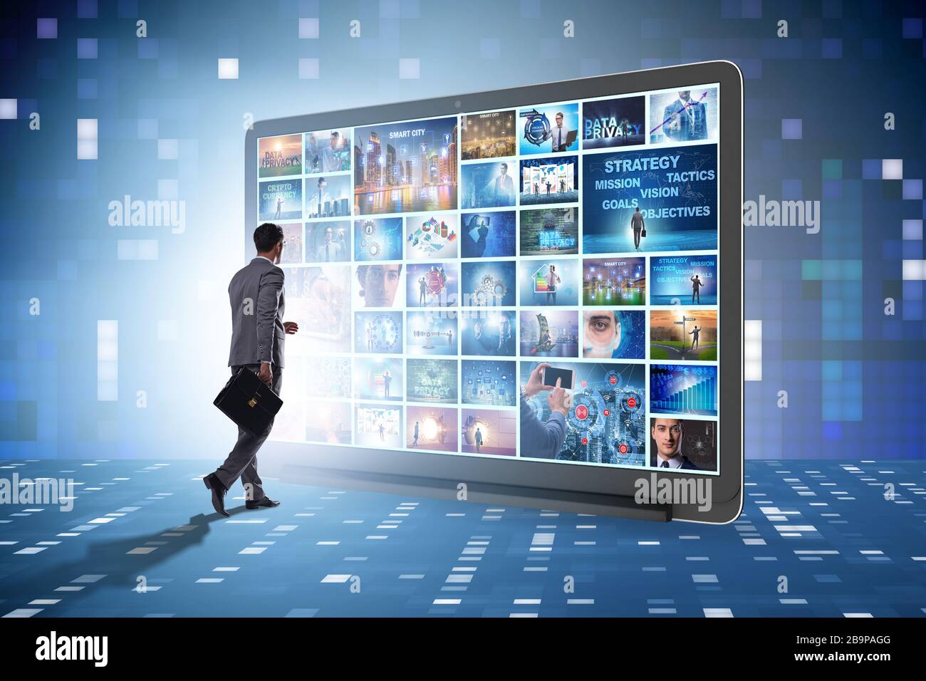 Many different images in the video streaming concept Stock Photo - Alamy