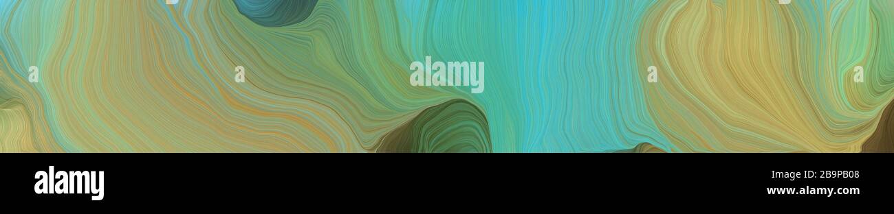 wide colored background banner with dark sea green, medium turquoise ...
