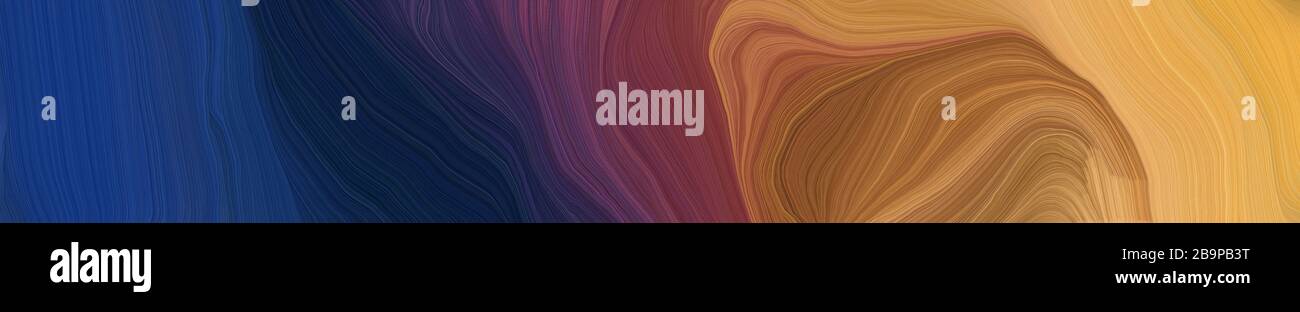 landscape banner with waves. contemporary waves design with midnight ...