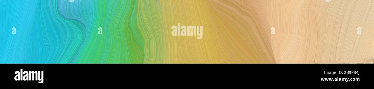 beautiful wide colored banner with light sea green, burly wood and ...