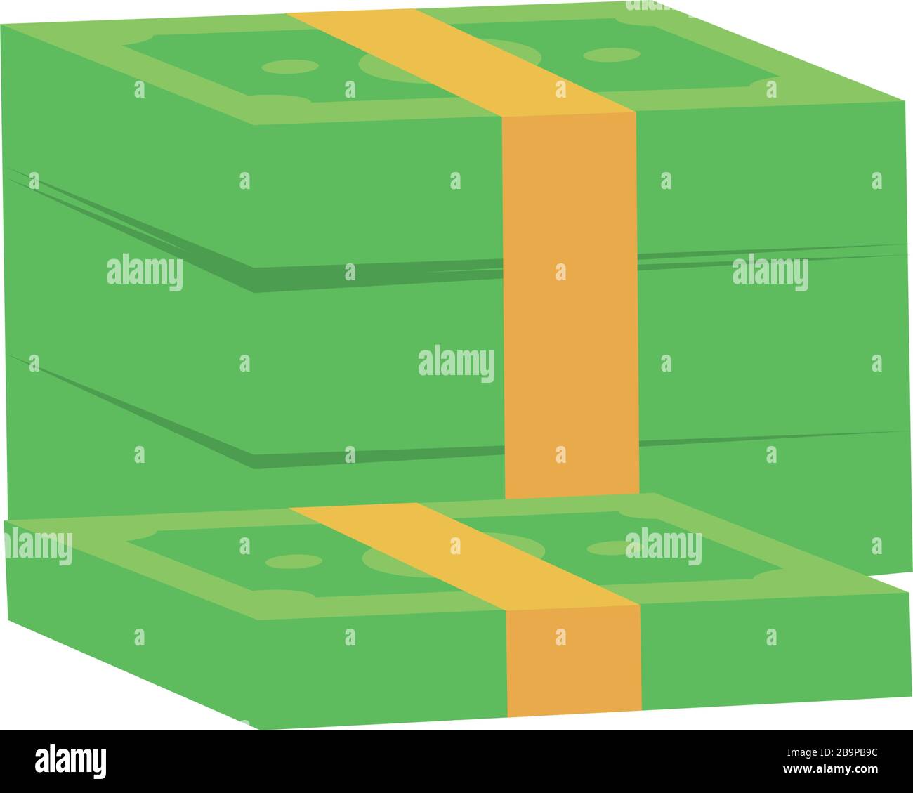 wad of money bills icon over white background, flat style, vector ...