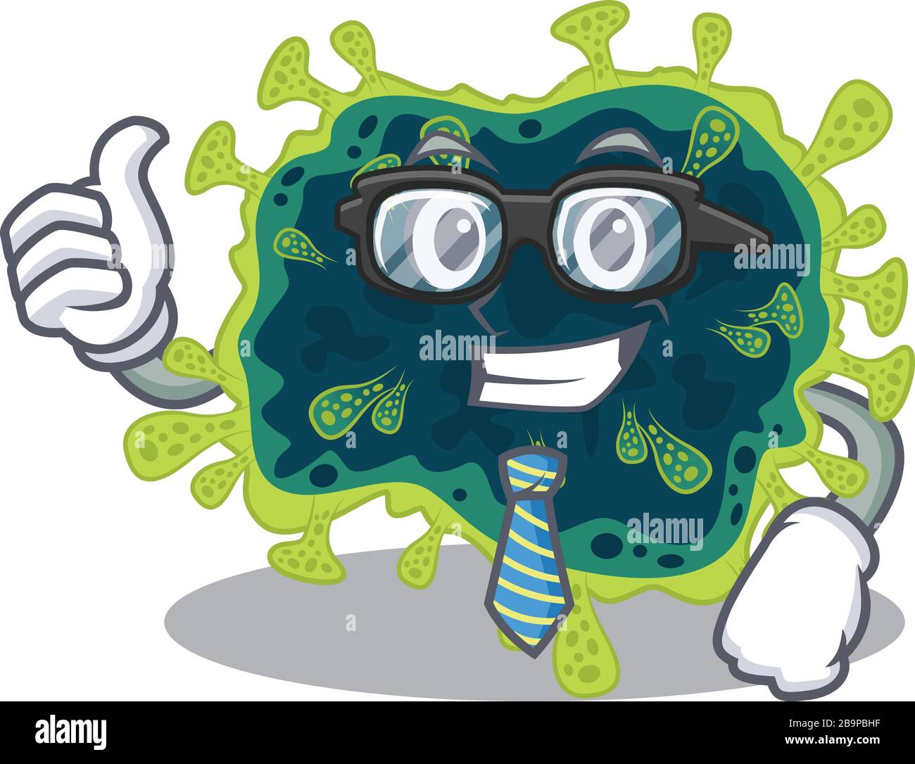 beta coronavirus Businessman cartoon character with glasses and tie ...
