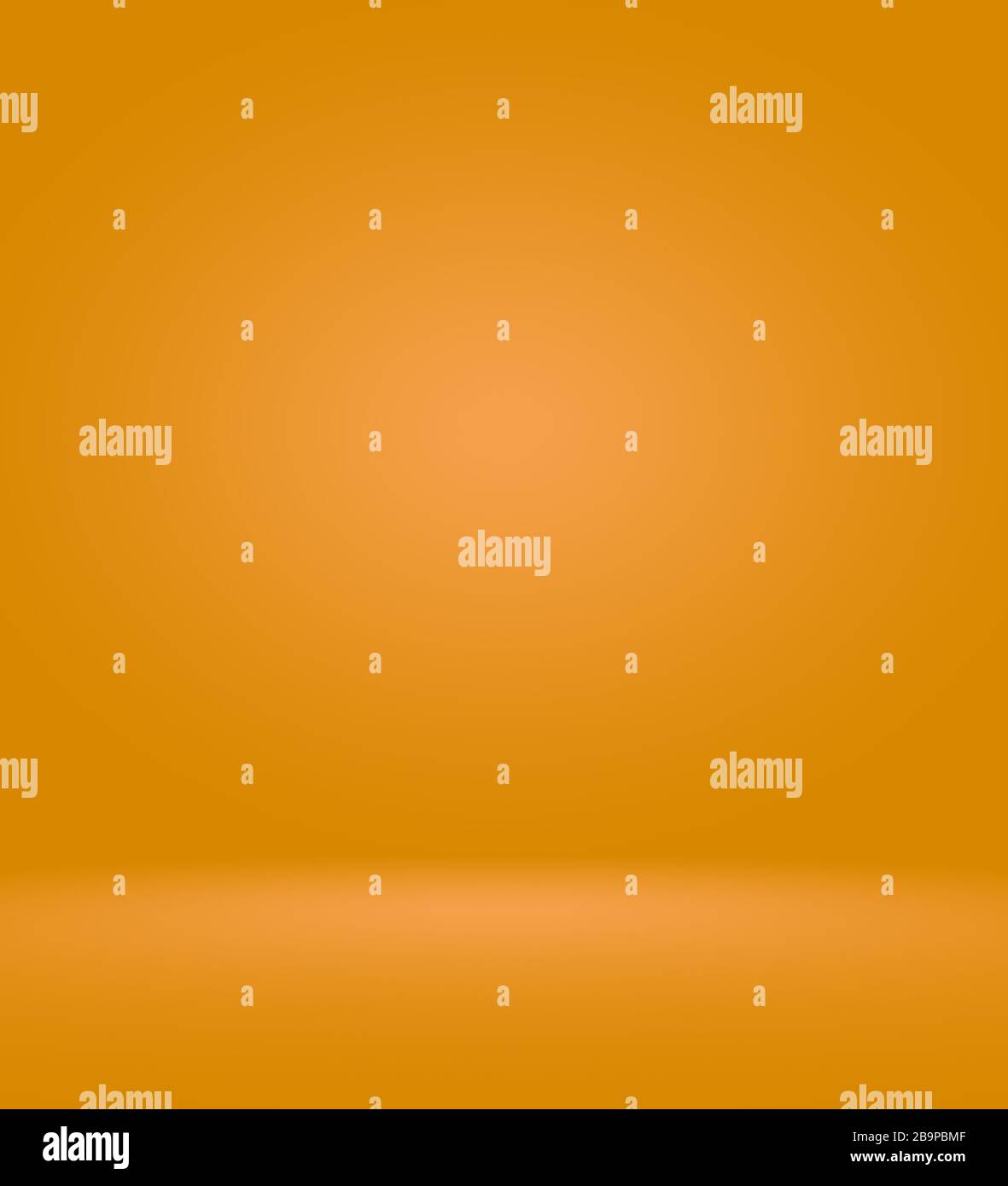 Orange photographic studio background vertical with soft vignette. Soft ...