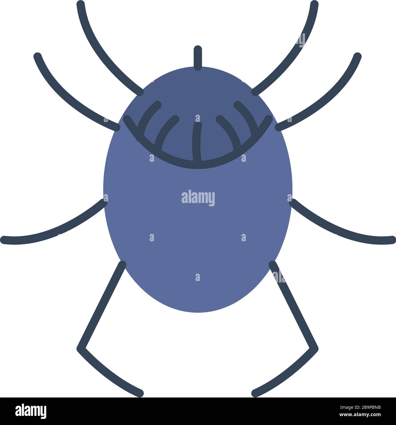 chafer insect icon over white background, flat style, vector ...