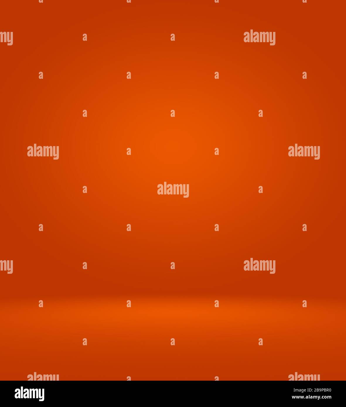 Orange photographic studio background vertical with soft vignette. Soft ...