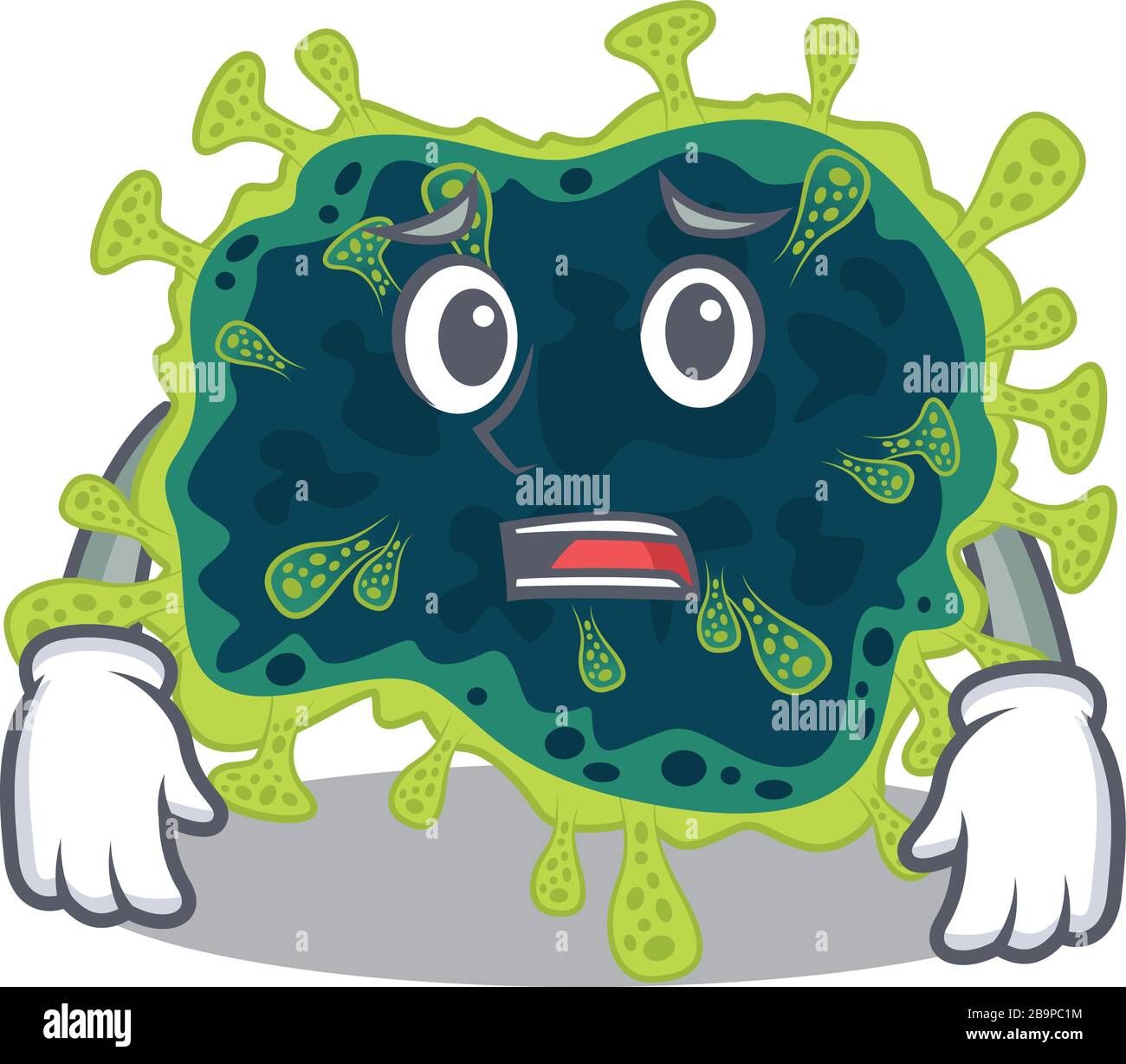 Scared bacteria cartoon Cut Out Stock Images & Pictures - Alamy