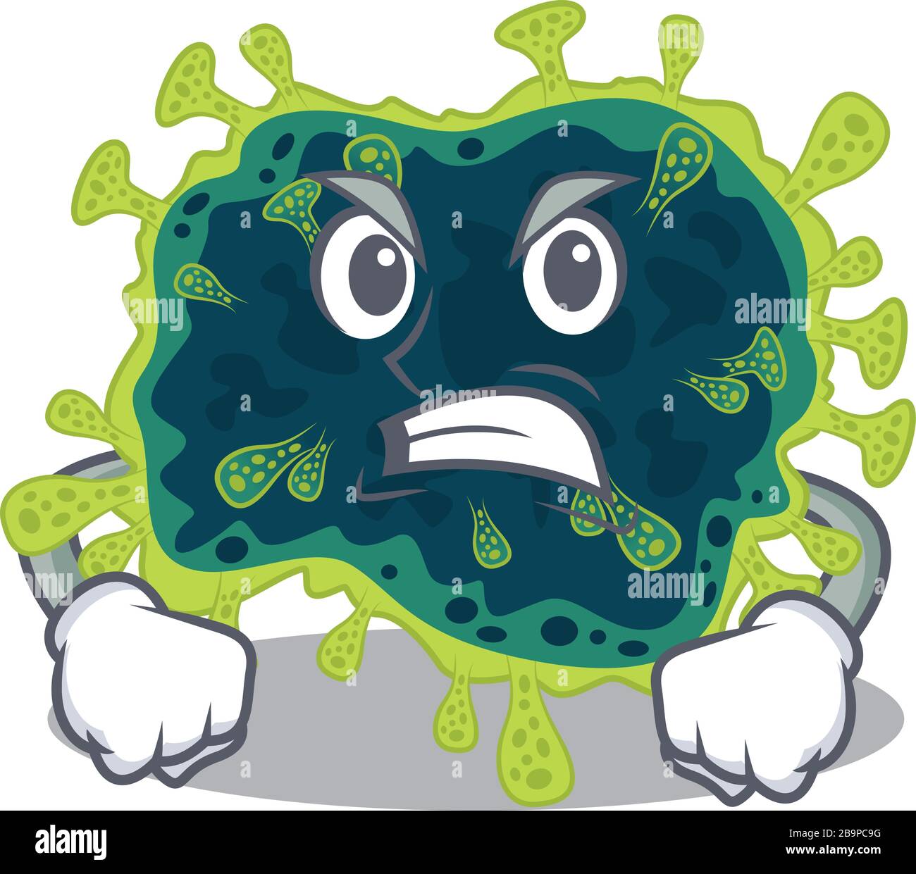 beta coronavirus cartoon character design with angry face Stock Vector ...