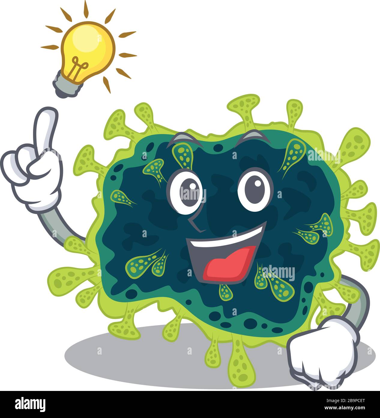 Have an idea gesture of beta coronavirus mascot character design Stock ...