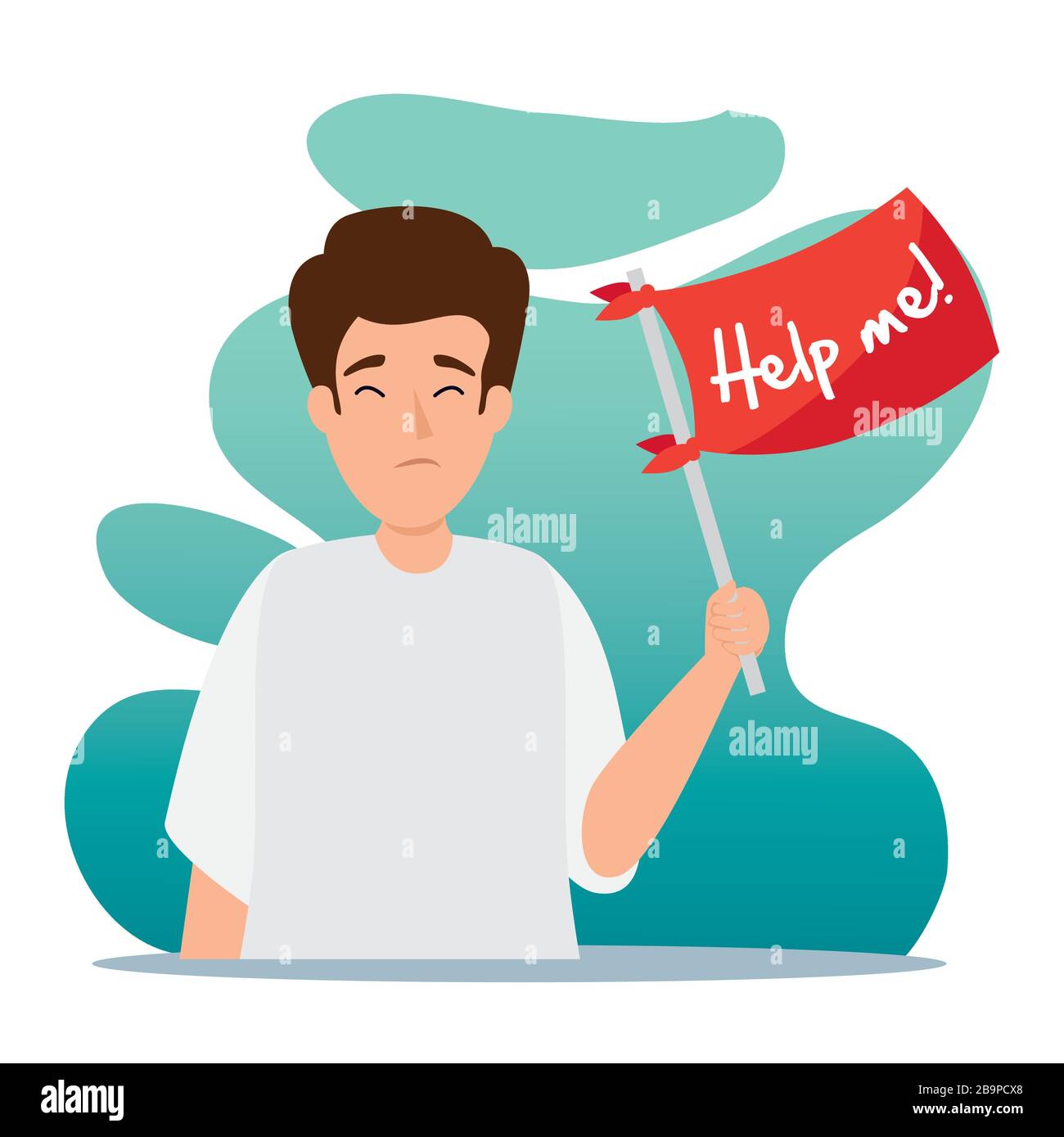 Person asking for help Stock Vector Images - Alamy