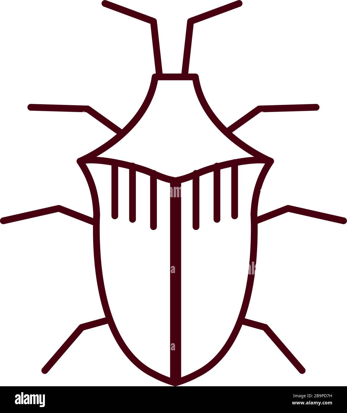 tick insect icon over white background, line style, vector illustration ...