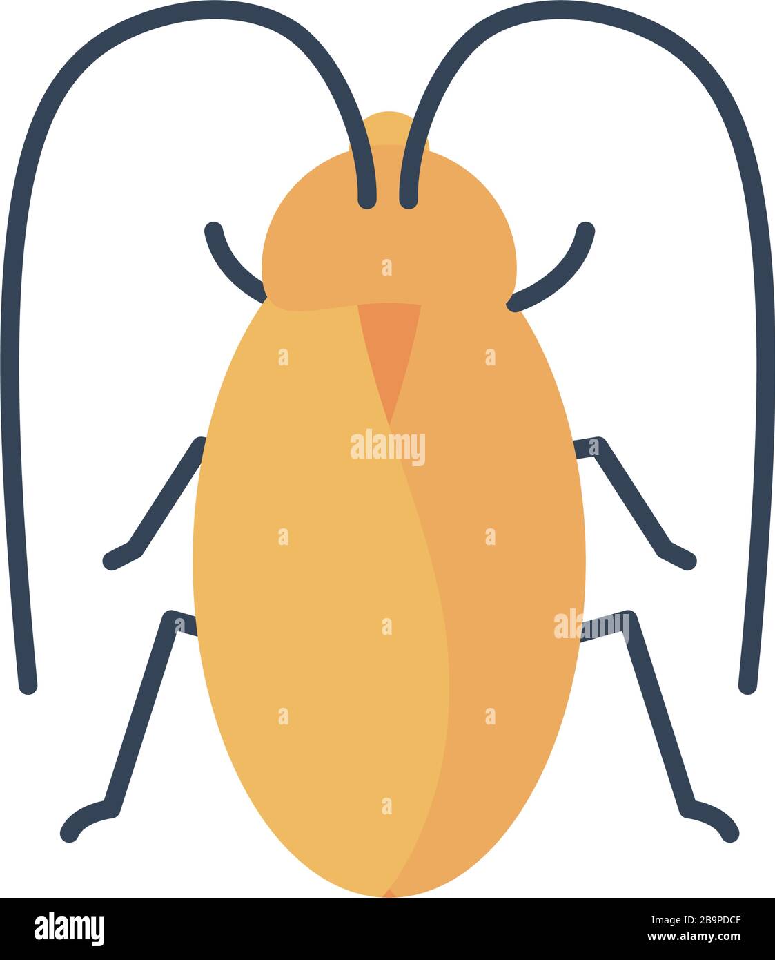 giant cockroach icon over white background, flat style, vector ...