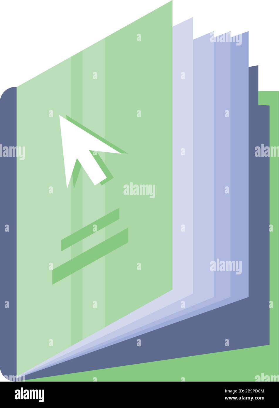 book with pointer on white background vector illustration design Stock ...