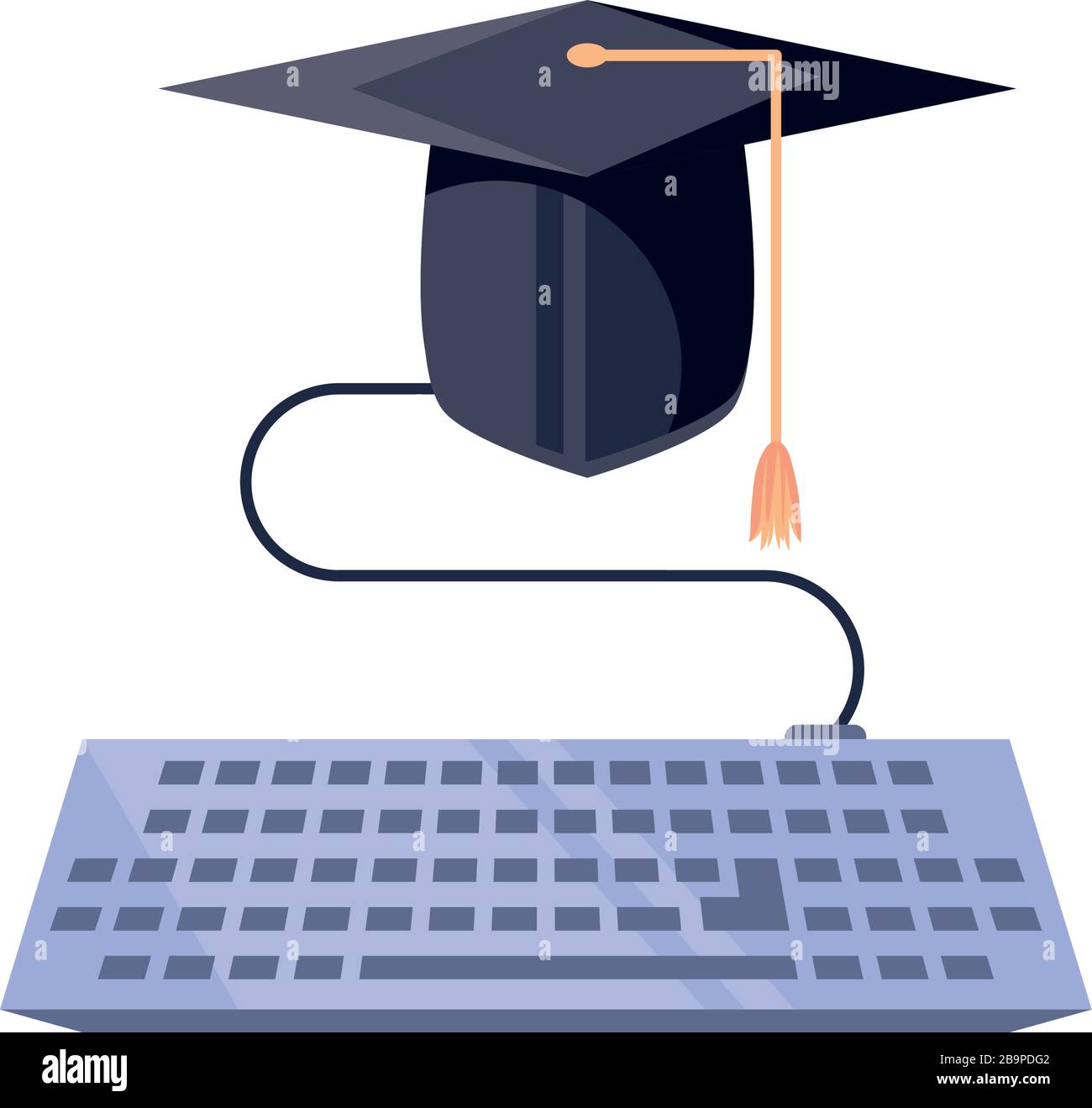 Computer keyboard flat panel monitor Stock Vector Images - Alamy