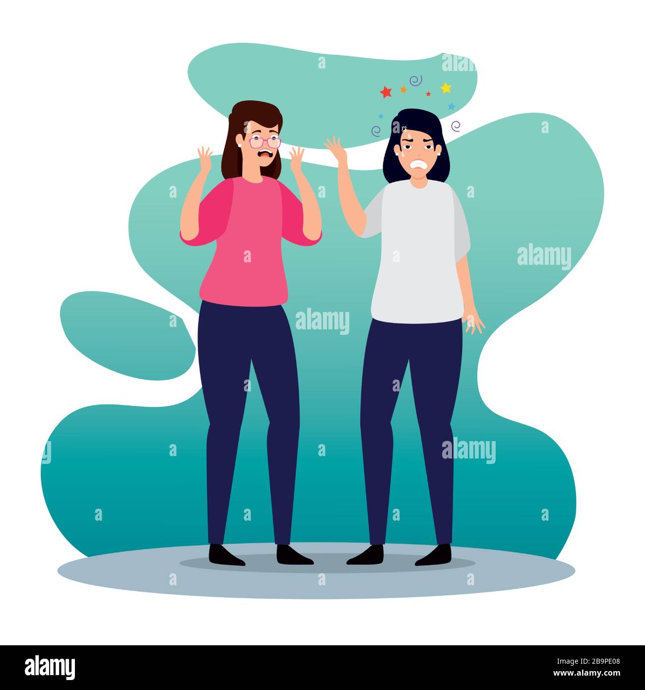 Panic attack cartoon Cut Out Stock Images & Pictures - Alamy