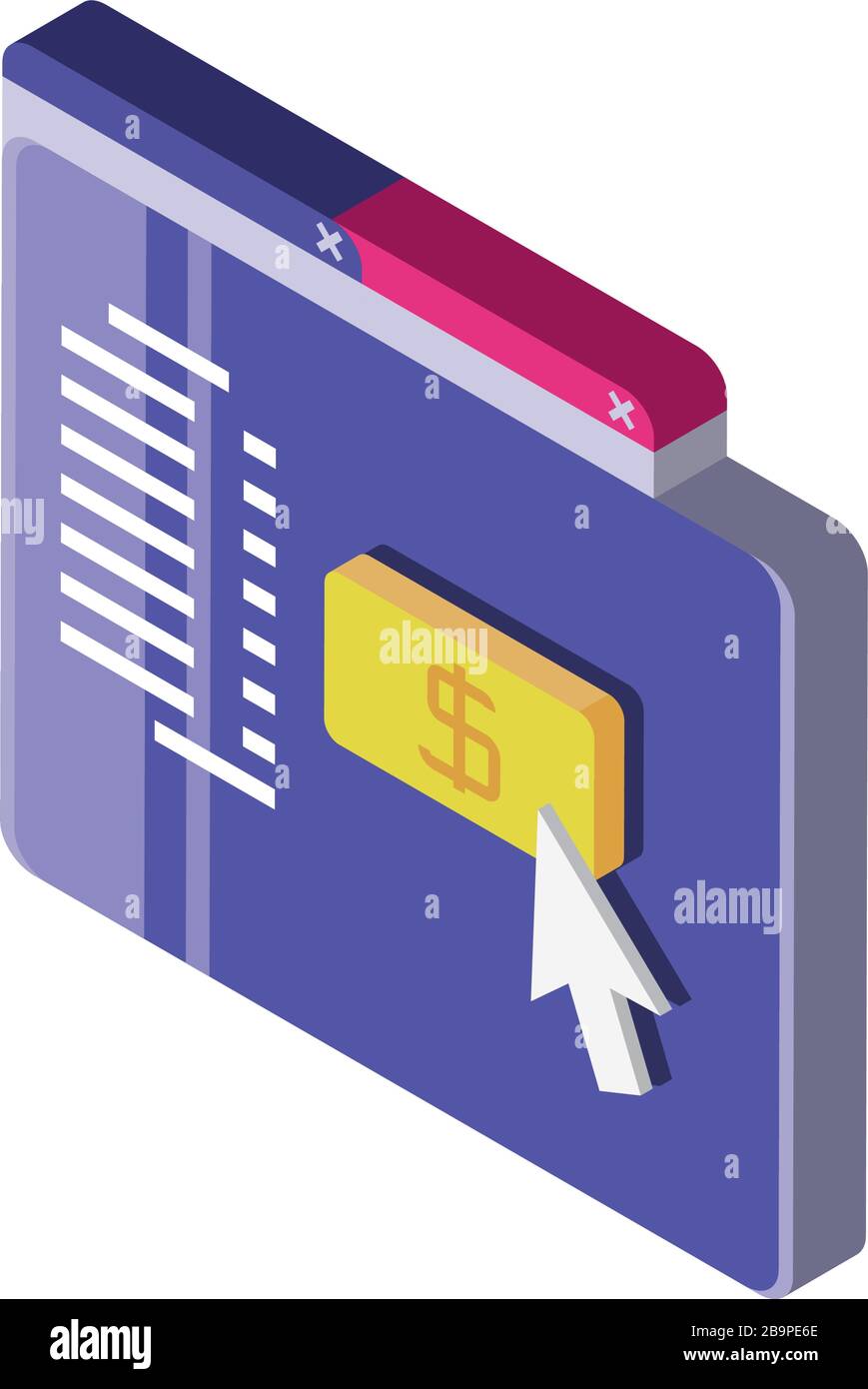 computer window with buy button on white background vector illustration ...