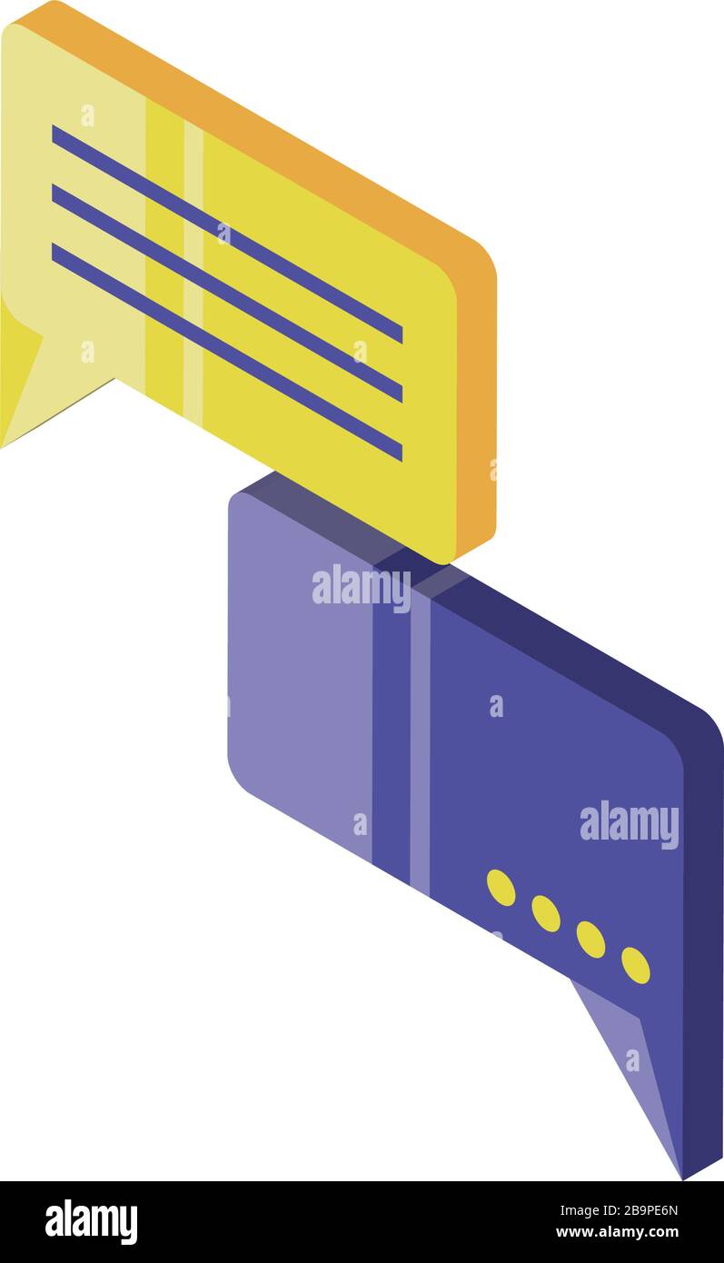 digital conversation on white background vector illustration design ...