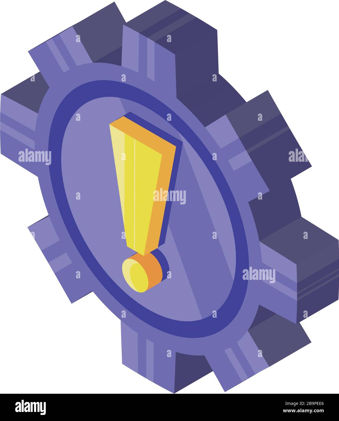 digital warning symbol on white background vector illustration design ...