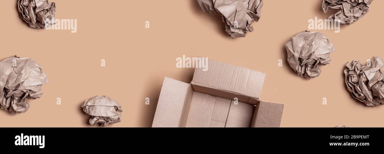 concept of over consumption, trash bought and produced, recyclable ...