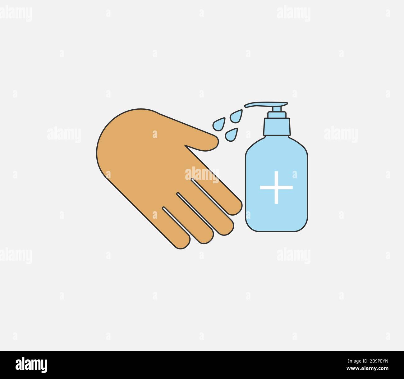 Hand, sanitizer icon. Vector illustration, flat design Stock Vector ...