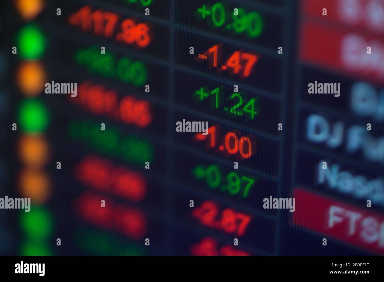 Stock market chart,Stock market data on LED display concept Stock Photo ...