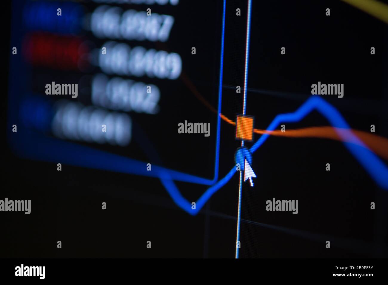 Stock market chart,Stock market data on LED display concept Stock Photo ...