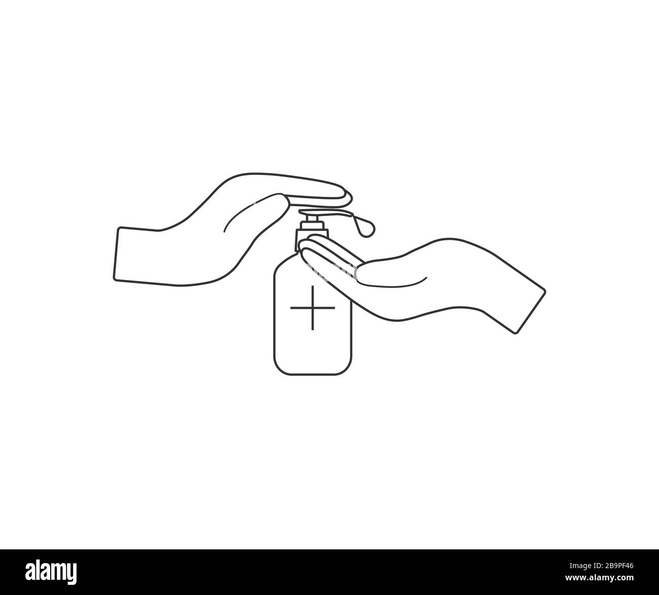 Hand, sanitizer icon. Vector illustration, flat design Stock Vector ...