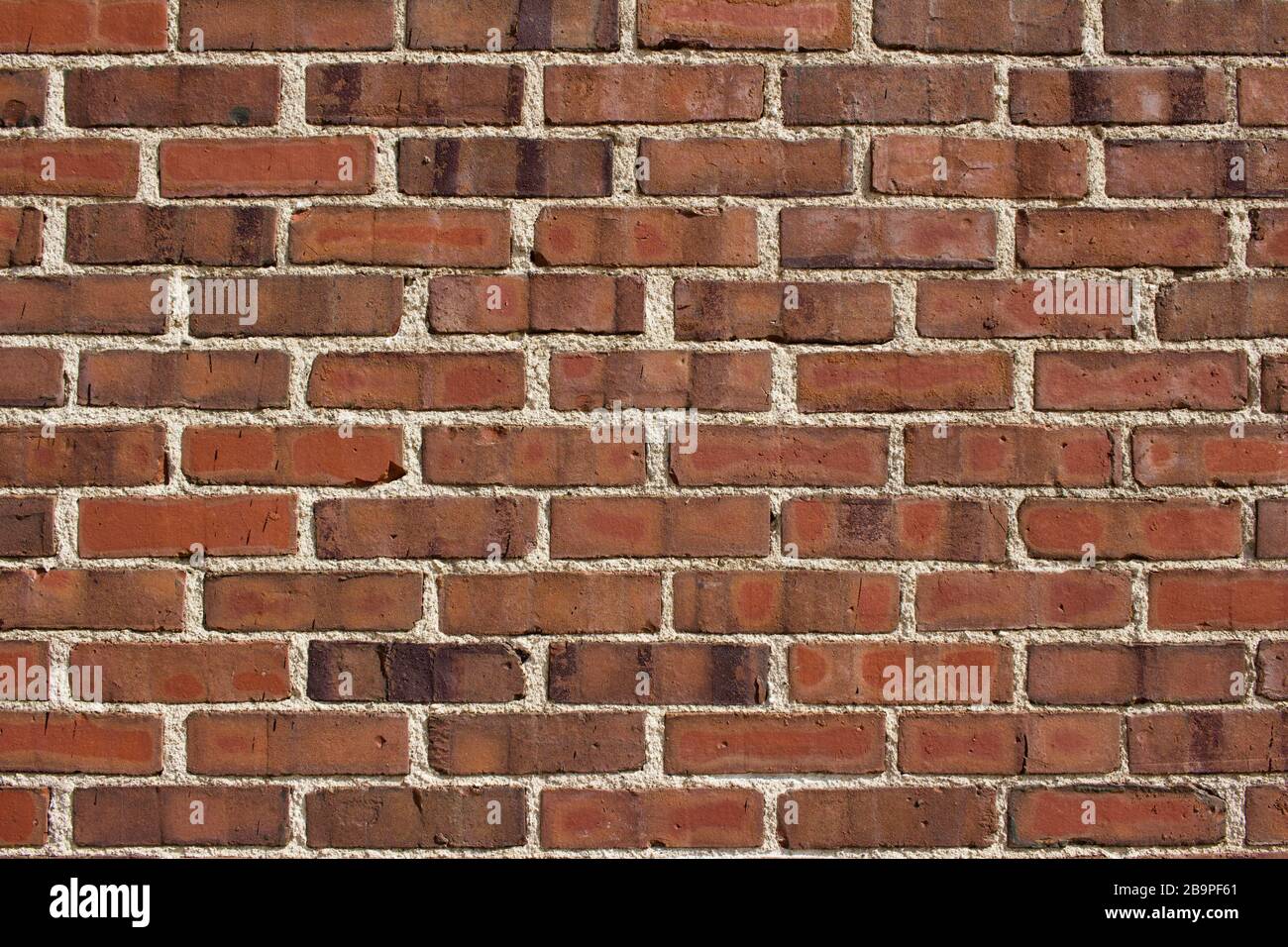 Older shabby chic red brick wall texture background with grungy mottled ...