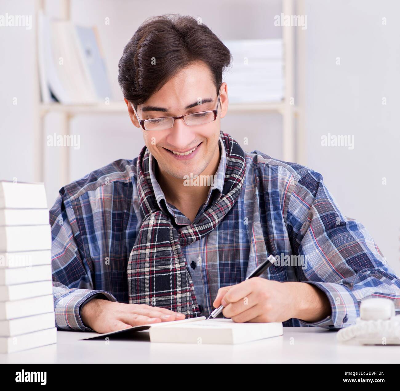 The writer presenting his books to public Stock Photo - Alamy