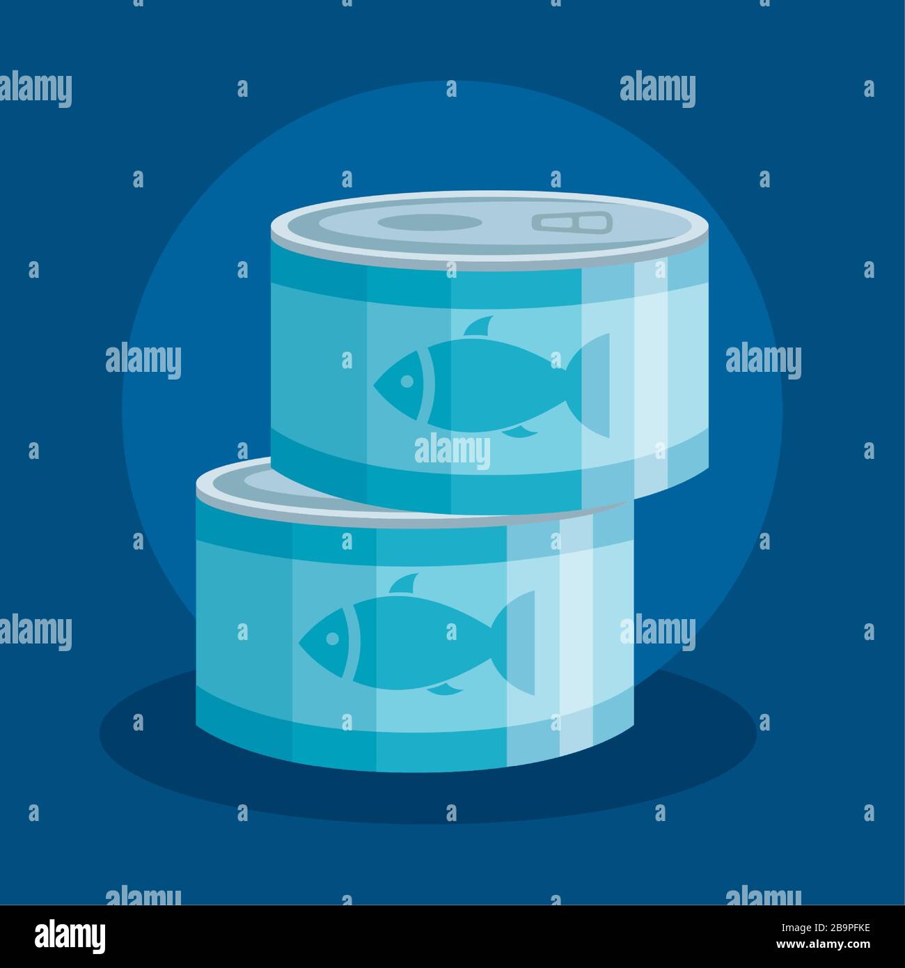 set can tuna food in blue background Stock Vector Image & Art - Alamy