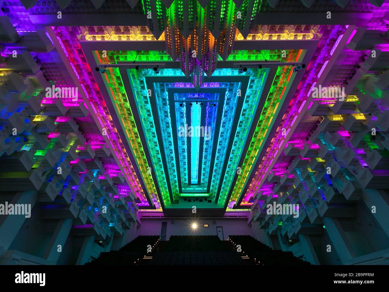 The illuminated ceiling of the Capitol Theatre, Melbourne Stock Photo ...