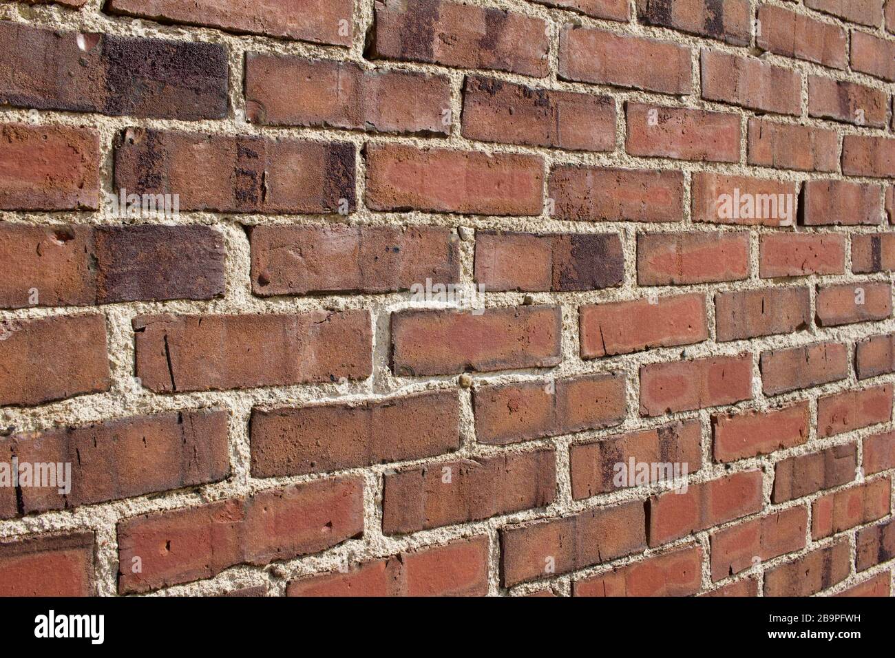 Older shabby chic red brick wall texture background with grungy mottled ...