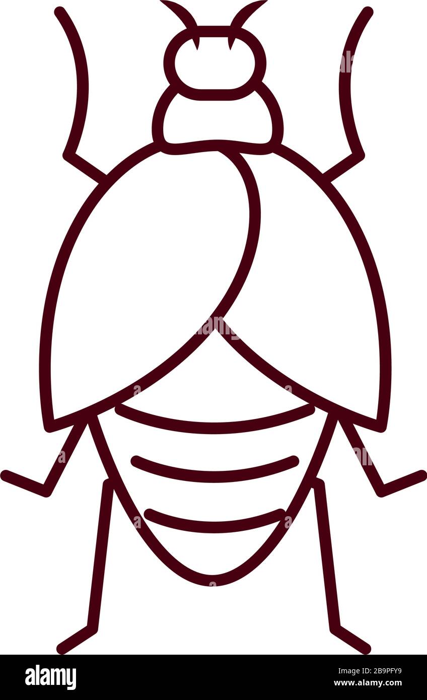 may fly icon over white background, line style, vector illustration ...