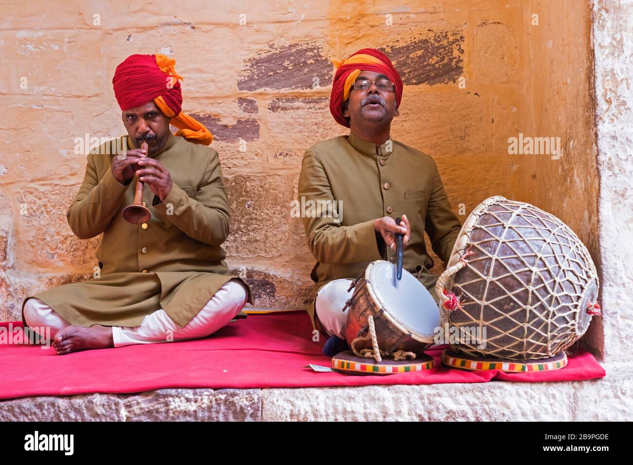 Musicians Mehrangarh Fort Jodhpur Rajasthan India Stock Photo - Alamy